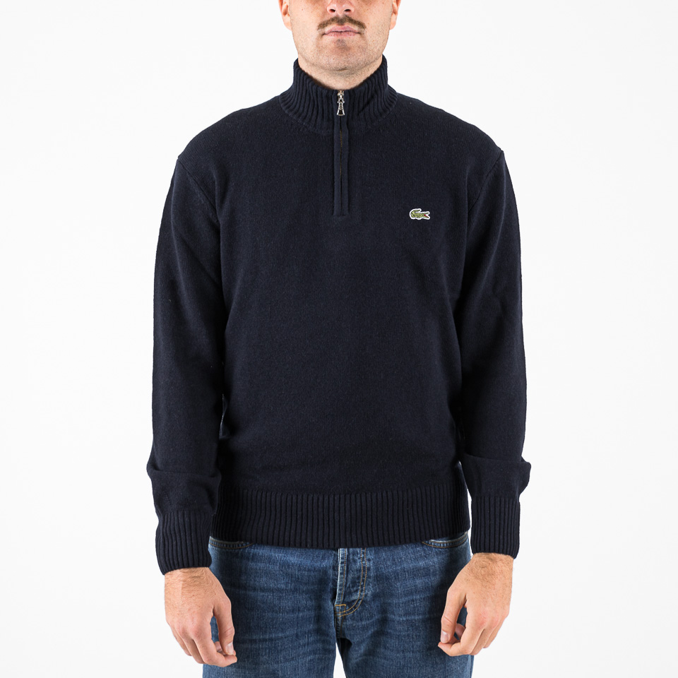 Maglie Lacoste 1/4 Zip Sweater in Brushed Wool | The Firm shop